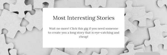 Write you a long story by Lrd_kiwi | Fiverr