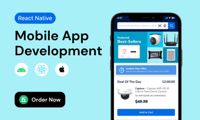 Do mobile app development and building mobile app in flutter and react ...
