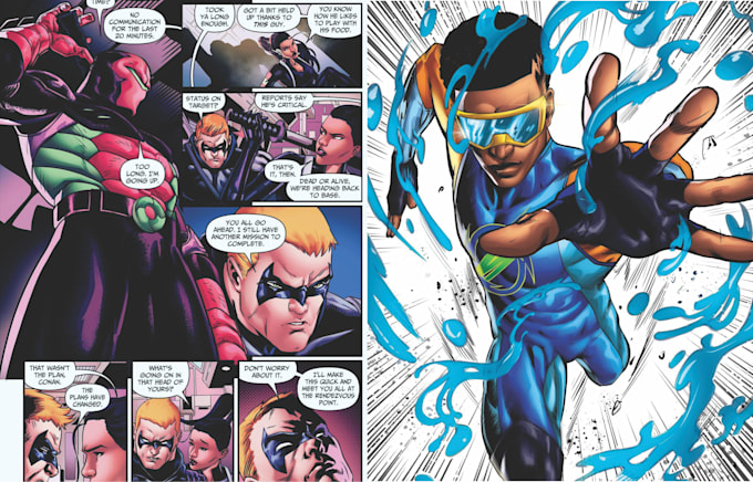 Draw comic story script, do web comic illustration, manga panels, comic ...