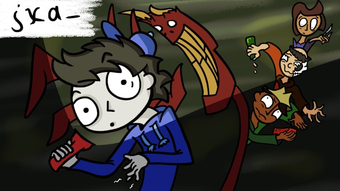 Illustrate 2d digital characters and backgrounds by Jxadotart | Fiverr