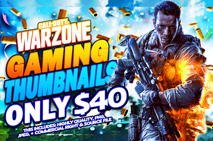 Make call of duty montages and warfare cold war gaming thumbnail by ...