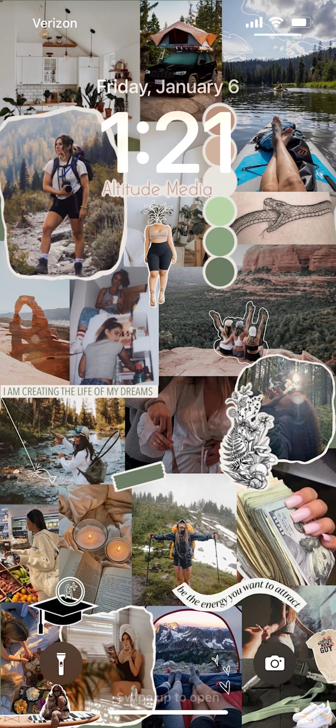 Create manifestation phone wallpapers by Altitude_media_ | Fiverr