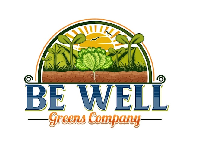 Design awesome vegetable farm and tree garden logo with free source ...