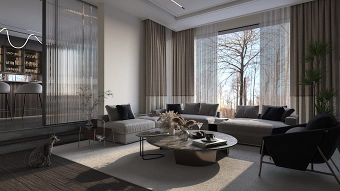 Create interior design and realistic 3d rendering by Gizemuck | Fiverr