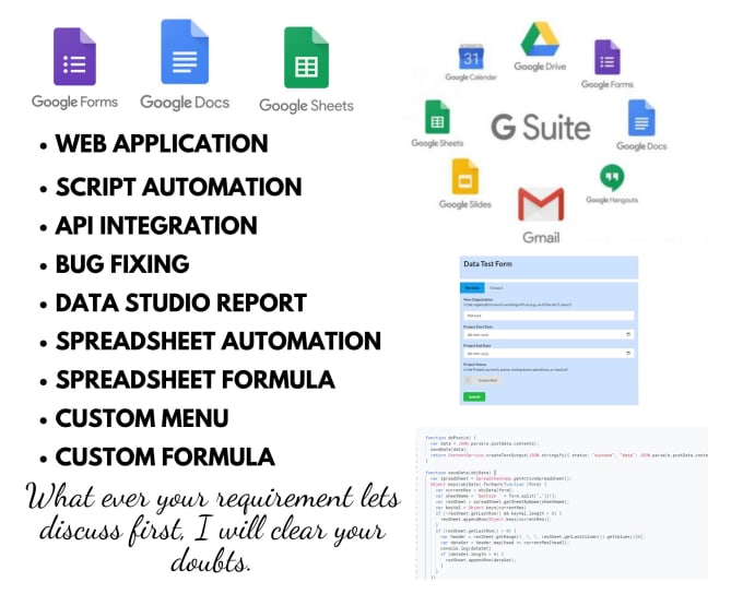 Create Web Application Script Automation Api Integration By Santhosh Met Fiverr