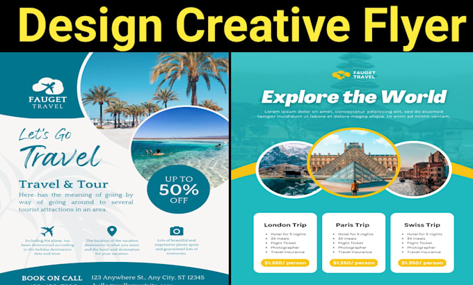 Be your design professional creative travel or tour flyer by Shahzad387 ...