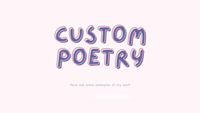 Create a short poem about anything by Toffinabof | Fiverr