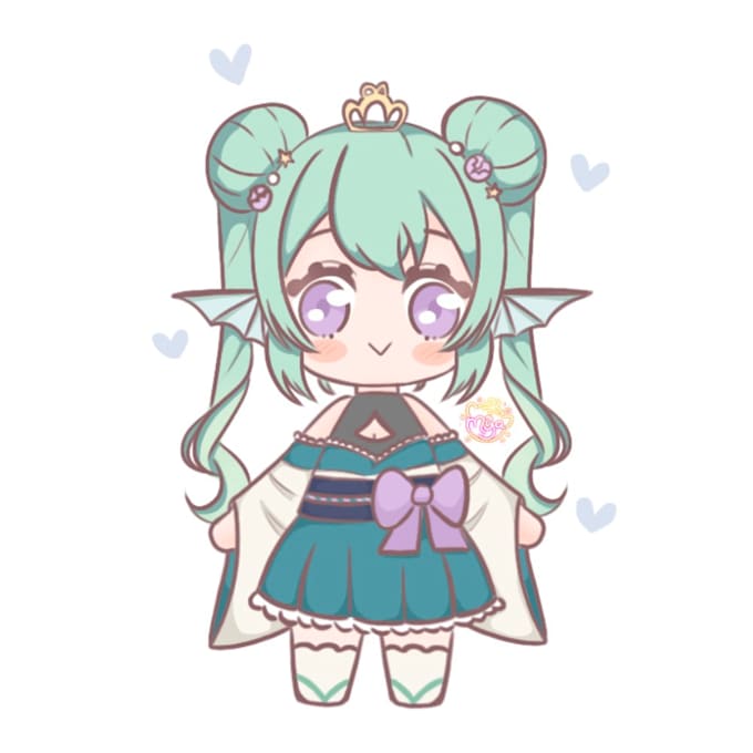 Draw very simple and cute anime chibis for you by Lazymiya | Fiverr