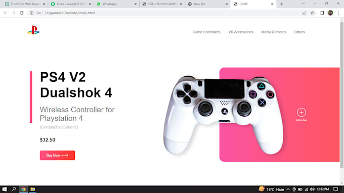 Create a website using html, css, js and bootstrap by Rawatji0110 | Fiverr