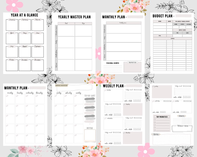 Create custom planner, tracker, calendar and more by Ivana2815 | Fiverr