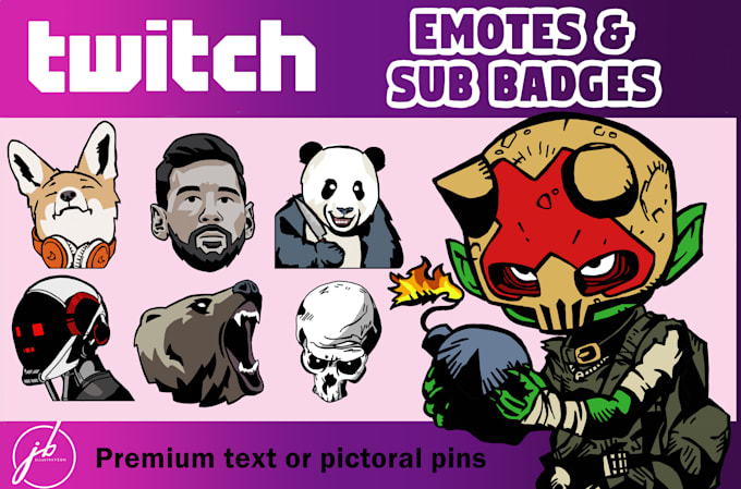 Draw custom twitch emotes, sub badges and discord emojis by O_dyssey ...