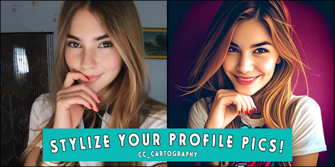 Stylize your social media profile pictures by Cc_cartographer | Fiverr