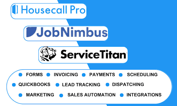 Perfectly setup your jobnimbus, servicetitan and housecallpro platform ...