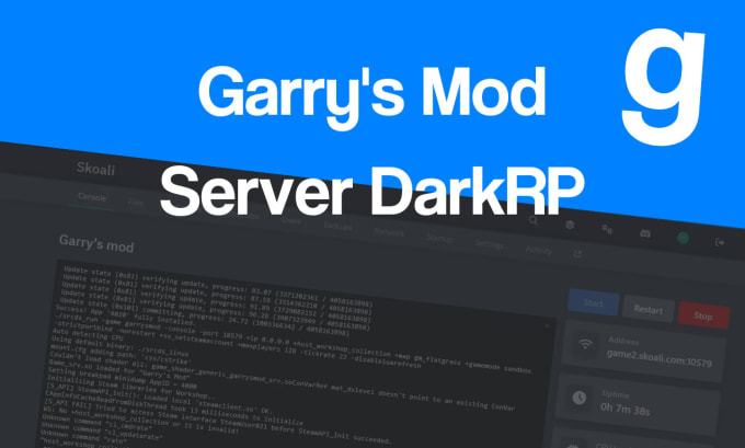 Créer Votre Serveur Garrys Mod Darkrp By Expertmaxime Fiverr
