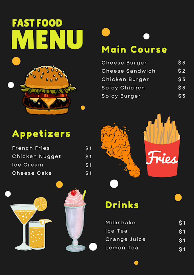 Create awesome menu design for you by Zalmi999 | Fiverr