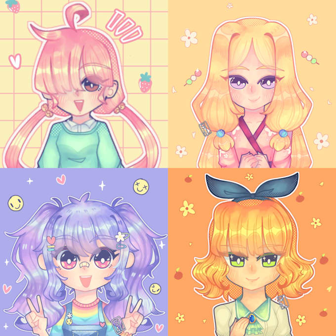 Draw cute chibi icon by Bbymomo___ | Fiverr