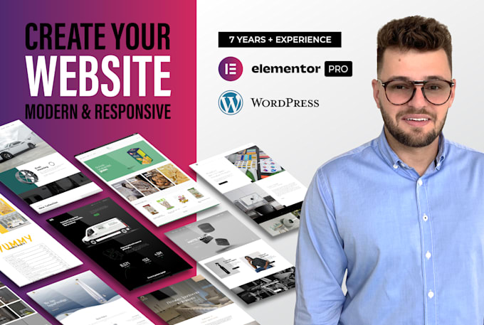 Create a full professional website using elementor pro by Thecolormind | Fiverr