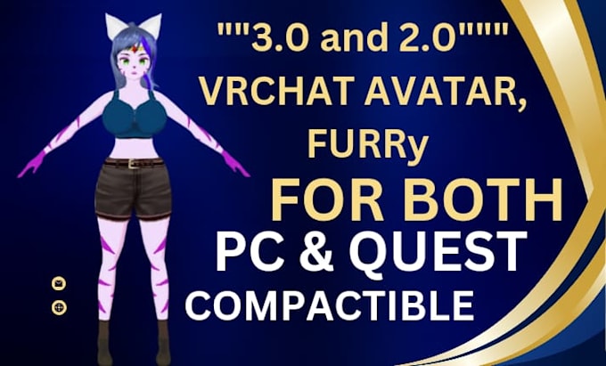 Create well rig, texture vrchat avatar model with gogo loco by ...