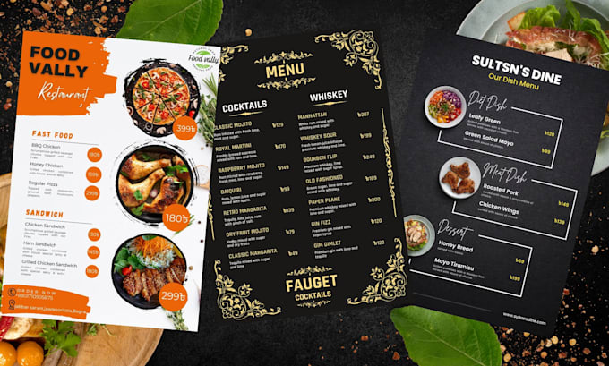 Do professional menu design,food menu,price list by Mazharul_07 | Fiverr