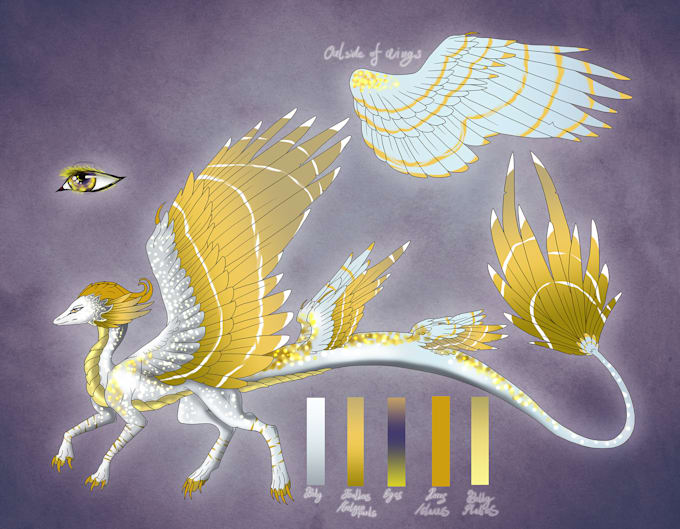 Do simple or detailed reference sheet of your fantasy character by ...