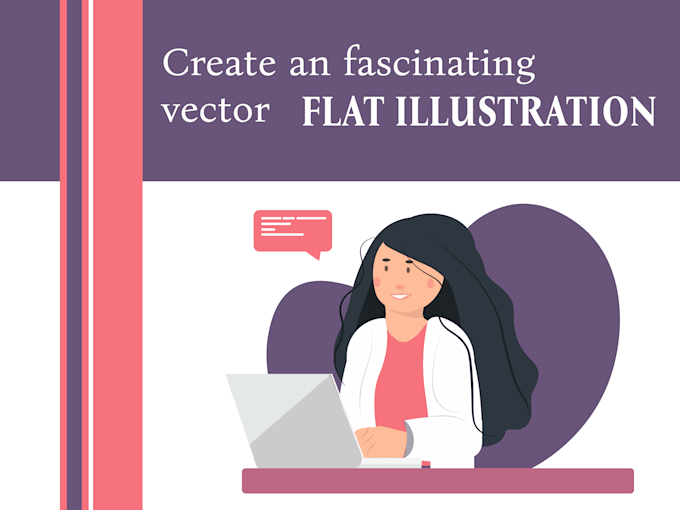 Create a fascinating vector flat illustration for you by Riinedesigner ...