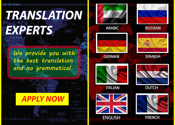 Translate english into multiple languages for you by Yassirelb | Fiverr