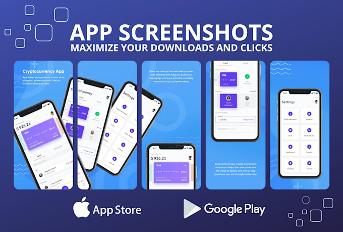 Design eye catching playstore and appstore app screenshots by ...