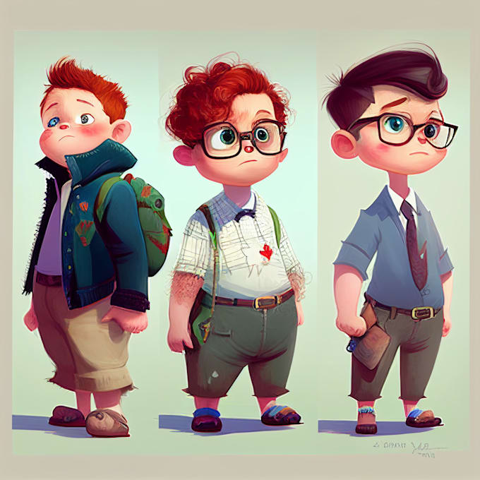 2d cartoon character design by Buraktaser | Fiverr