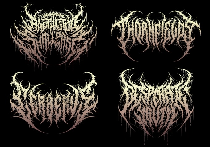 Design a death metal,black,brutal,slamming logo for you by Darkletter666 | Fiverr