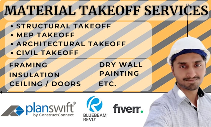 Do material takeoff, quantity takeoff and cost estimation by Uidigi | Fiverr