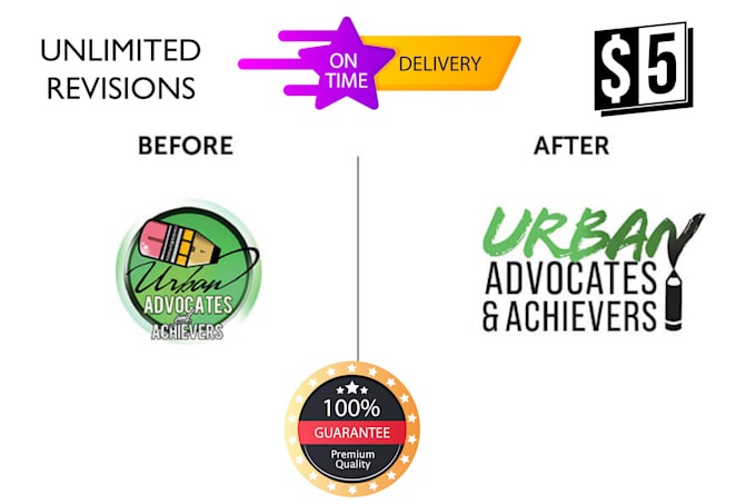 Redesign revamp modify update remake recreate redraw edit on your logo for you by Fvrr_designer ...