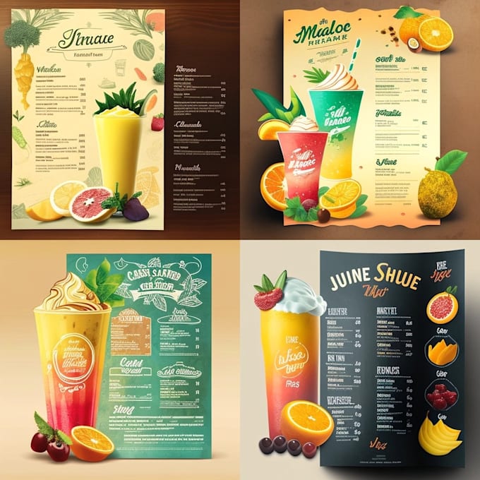 Do menu design, food menu, restaurant menu, price list, store menus