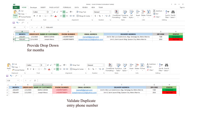Create data entry to organize data in one file by Carlabien | Fiverr