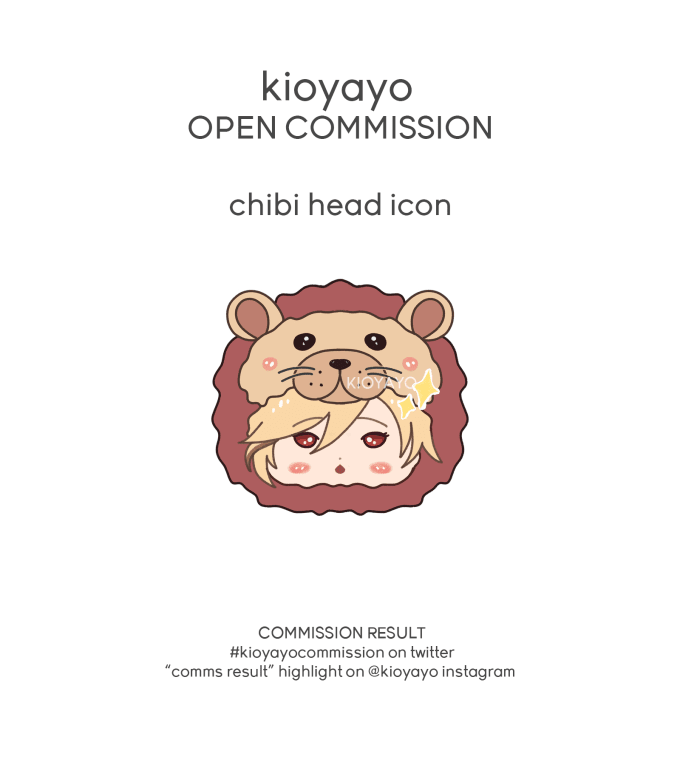Draw adorable chibi head icon by Kioyayokioyayo | Fiverr