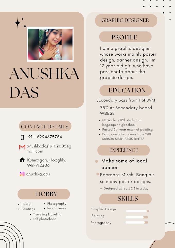 Design most attractive unique cv for you by Anushkaslife | Fiverr