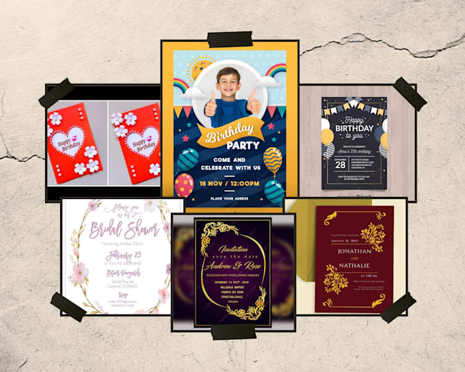 Create birthday ,wedding or any other event invitation cards by ...
