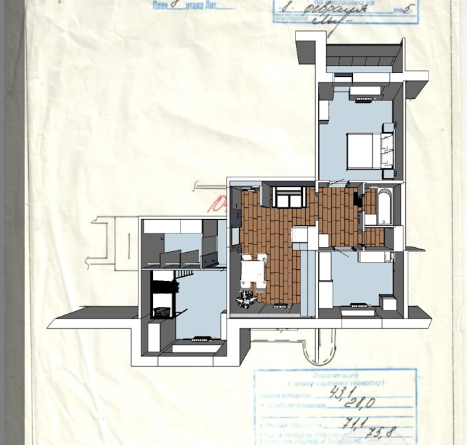 Quickly create a 2d floor plan and free 3d 1 rooms by Dennissann | Fiverr