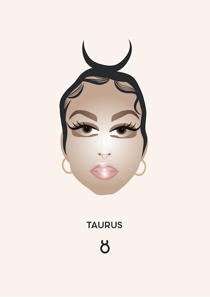 Create your vector zodiac sign portrait, illustration by Oliwiajaworska ...