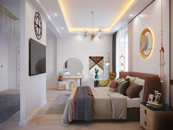 3d design and realistic render for your interior spaces by Vebhstudios | Fiverr