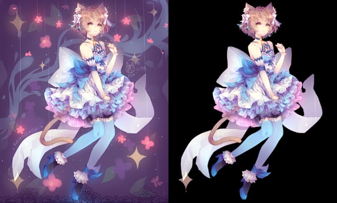 Remove background and upscale anime art by Ketrunke | Fiverr