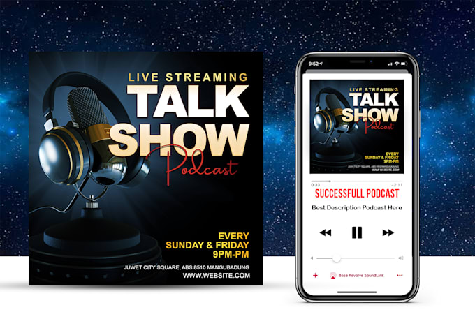 Design professional podcast artwork and podcast cover art by Creative ...