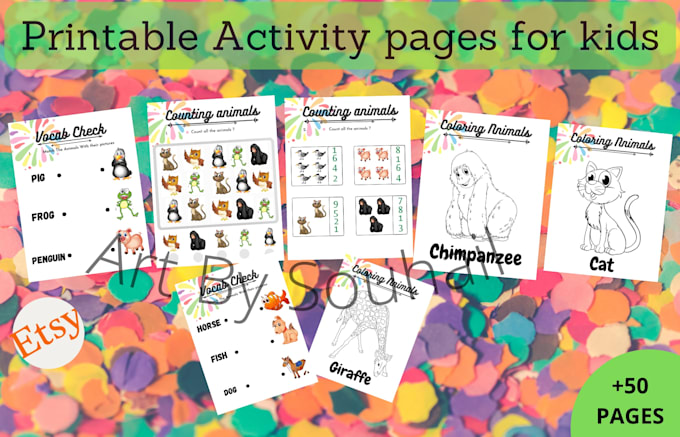 Draw coloring book page for kids and adults by Souhailin | Fiverr
