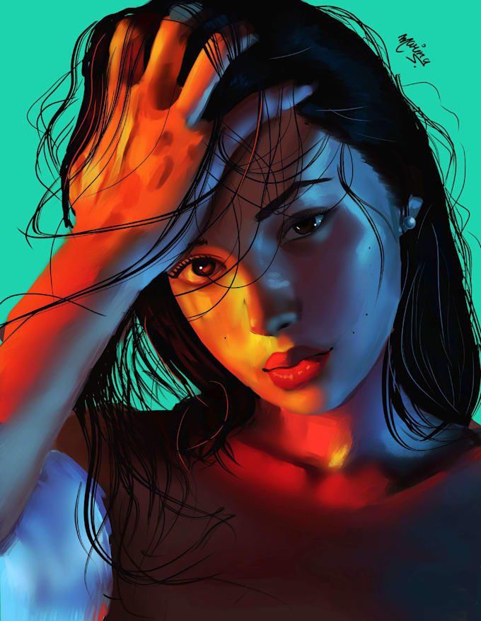 Do semi realism hyper realism anime characters by Life__art | Fiverr