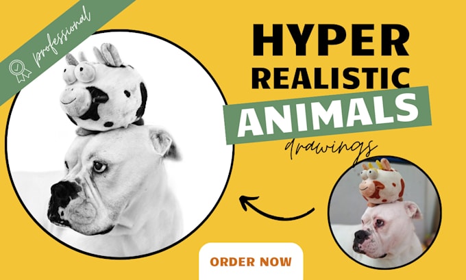 Draw hyper realistic portrait of your cat, dog or any pet by Ved_vies ...