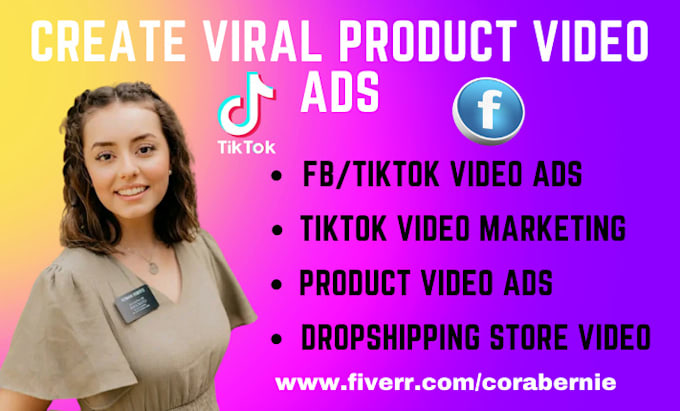 Create Viral Product Video Ads Tiktok Facebook Dropshipping
