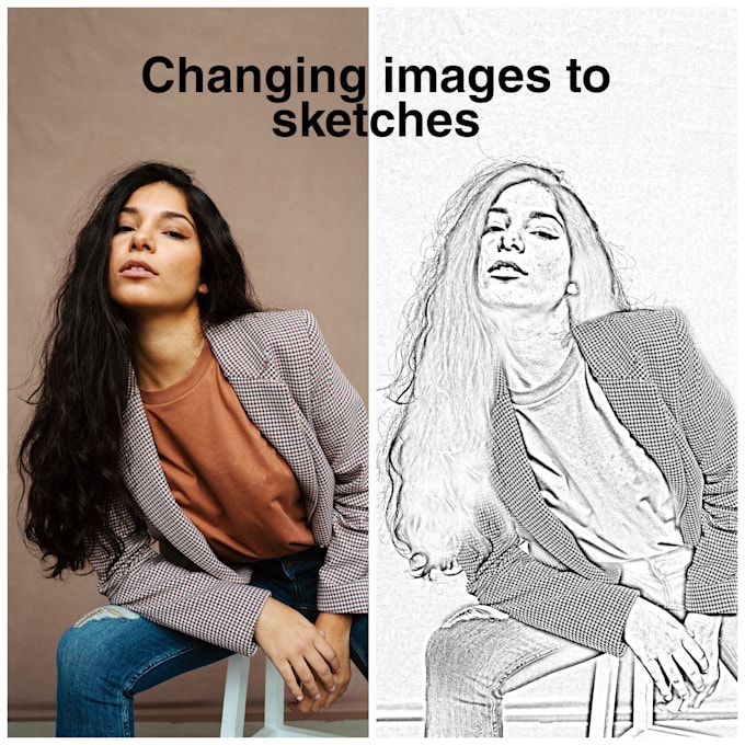 Remove the photo background and change photo to sketch by Tediss07 | Fiverr