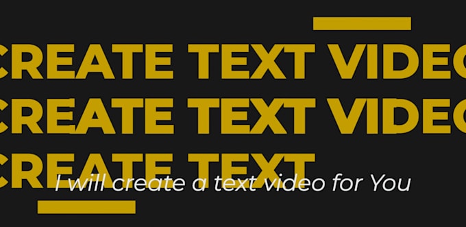 Create a modern text video by Gary_lang | Fiverr