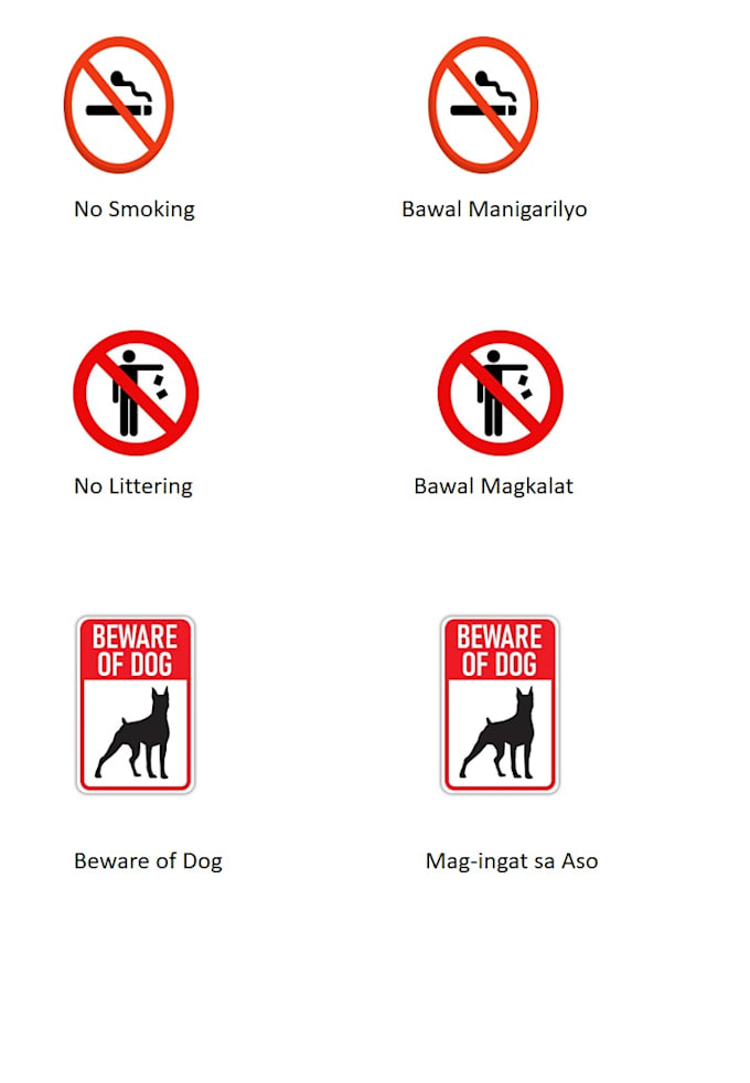 Translate english language to filipino as soon as possible by Reveiluj ...