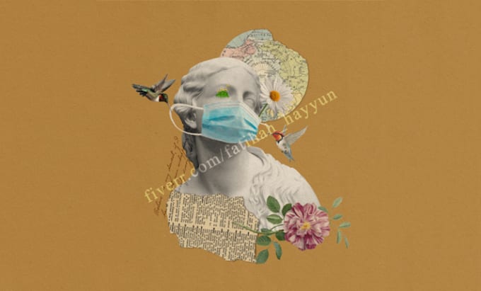 Make you unique vintage collage art by Fatihah_hayyun | Fiverr