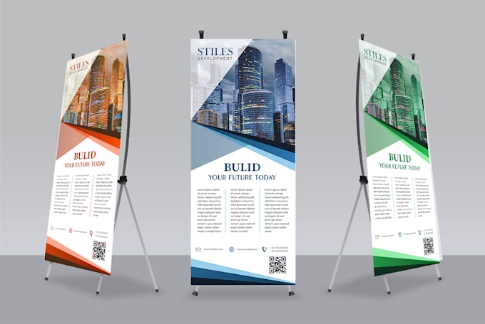 Do attractive roll up, standee and pull up banner design in 12 hours by ...